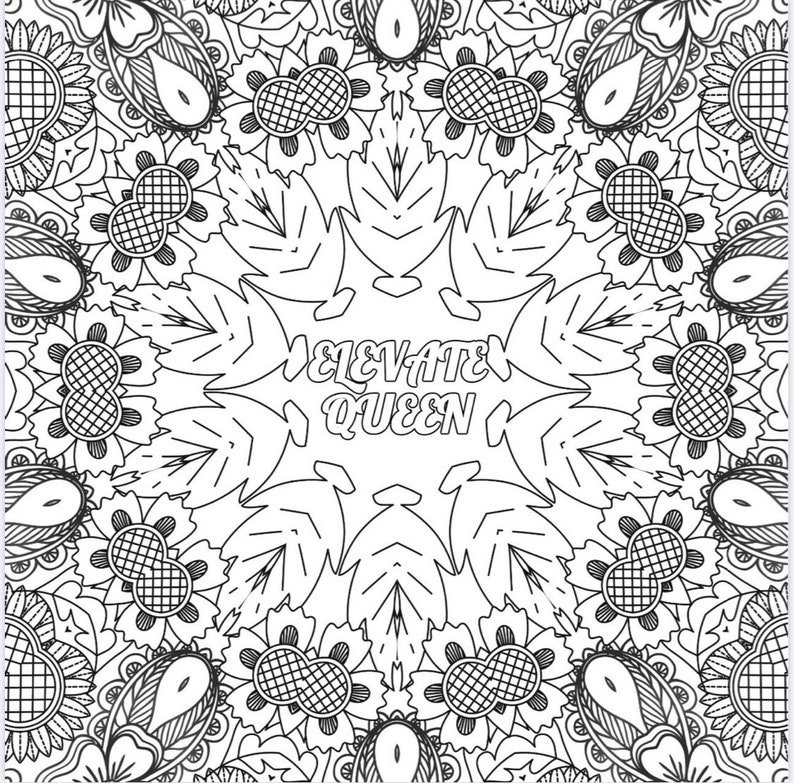 Instant Download Elevate Queen Mandala - Etsy