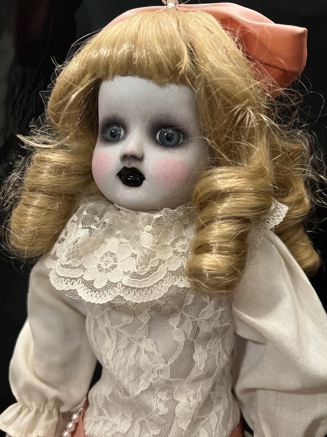 Blonde Creepy Doll, Altered Doll, Art Doll, Porcelain Doll, Horror Doll ...