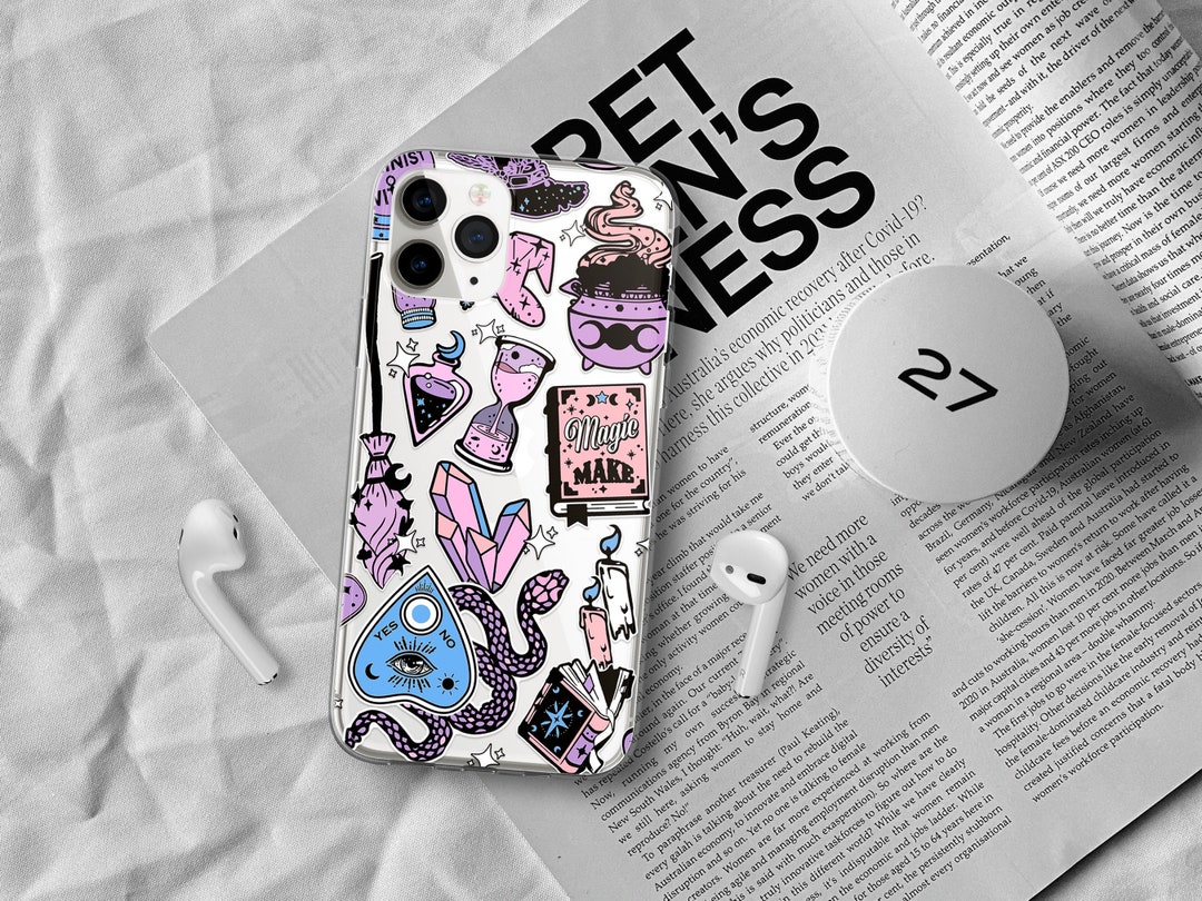 Magic Witchcraft iPhone 14 Pro Max Clear Case, Halloween iPhone 14 ...