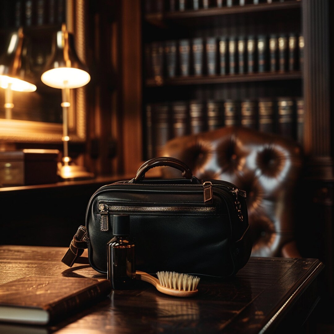 Men's Vegan Leather Dopp Kit: Waterproof Travel Bag Gift Set - Etsy