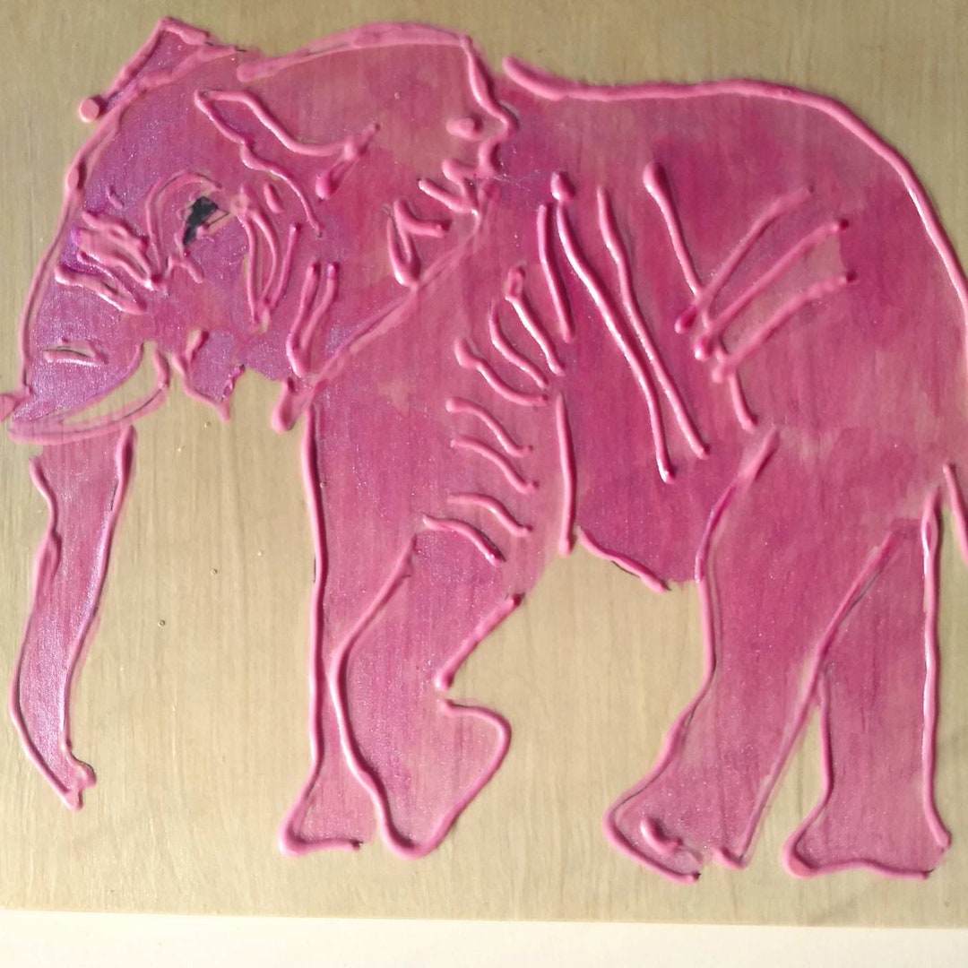 Pink Elephant Painting on Wood/girls Room Decor/pink Wall Art/bohemian ...