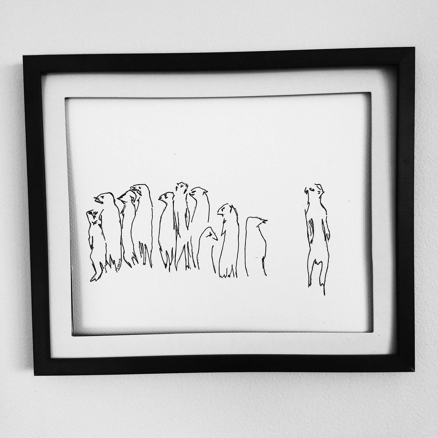 Prairie Dog Wall Art/minimalist Line Art/animal Sketch/prairie Home ...