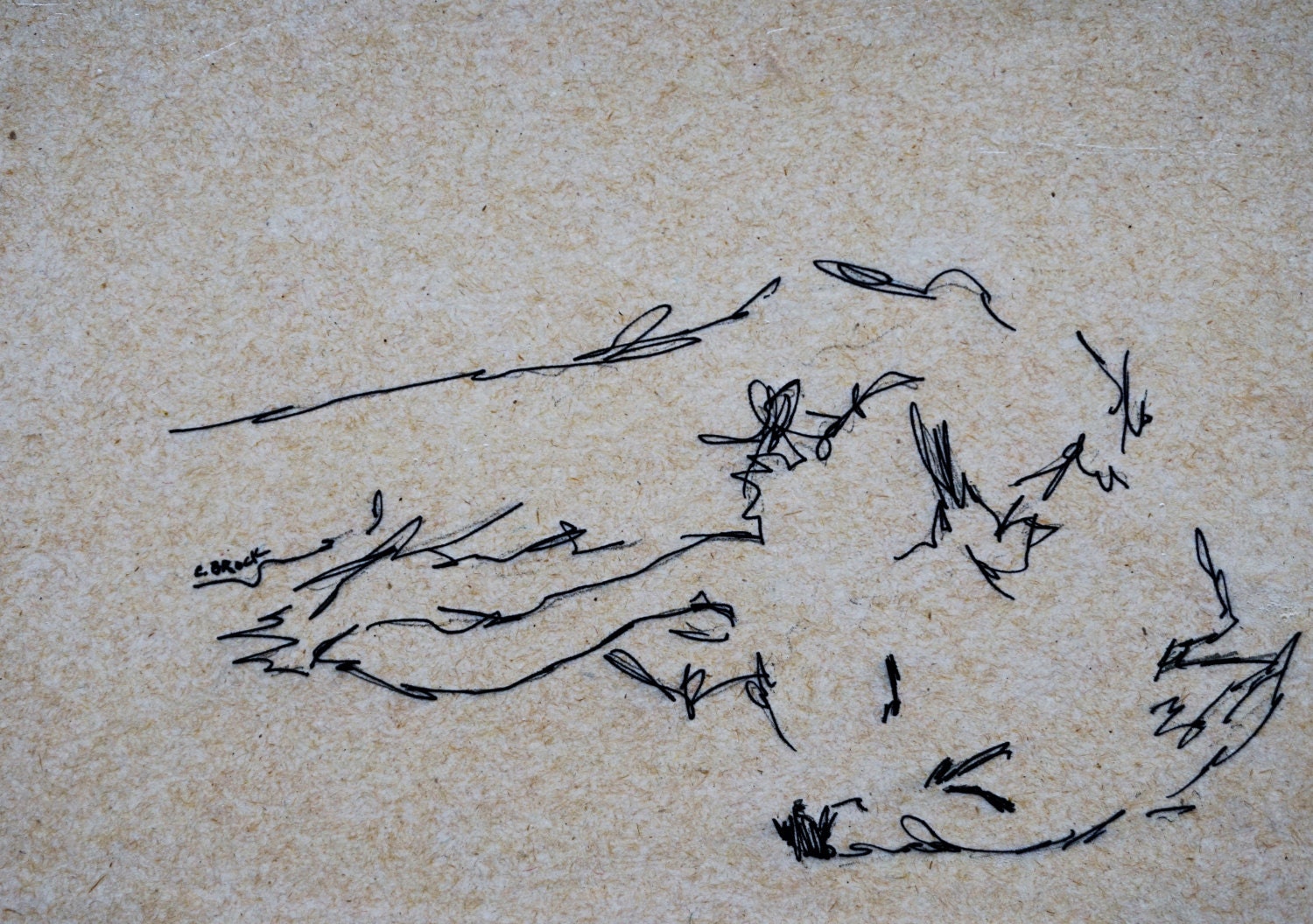 One Line Drawing Fox Wall Art on Recylcled Paper Fox Contour - Etsy