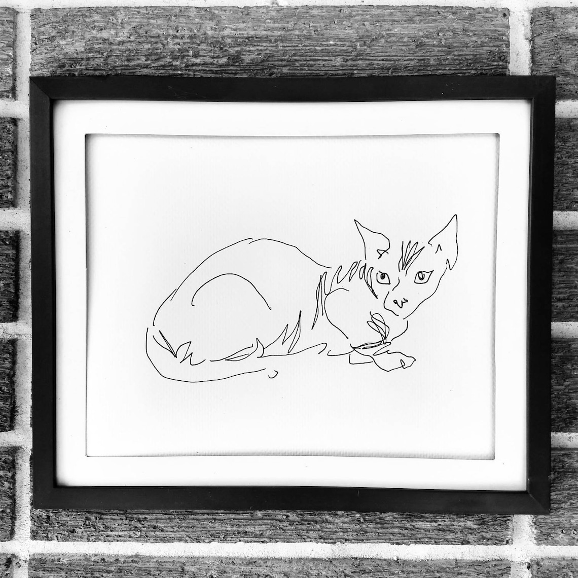 Sphynx Cat Drawing/simple Art/animal Portrait/ Pet - Etsy