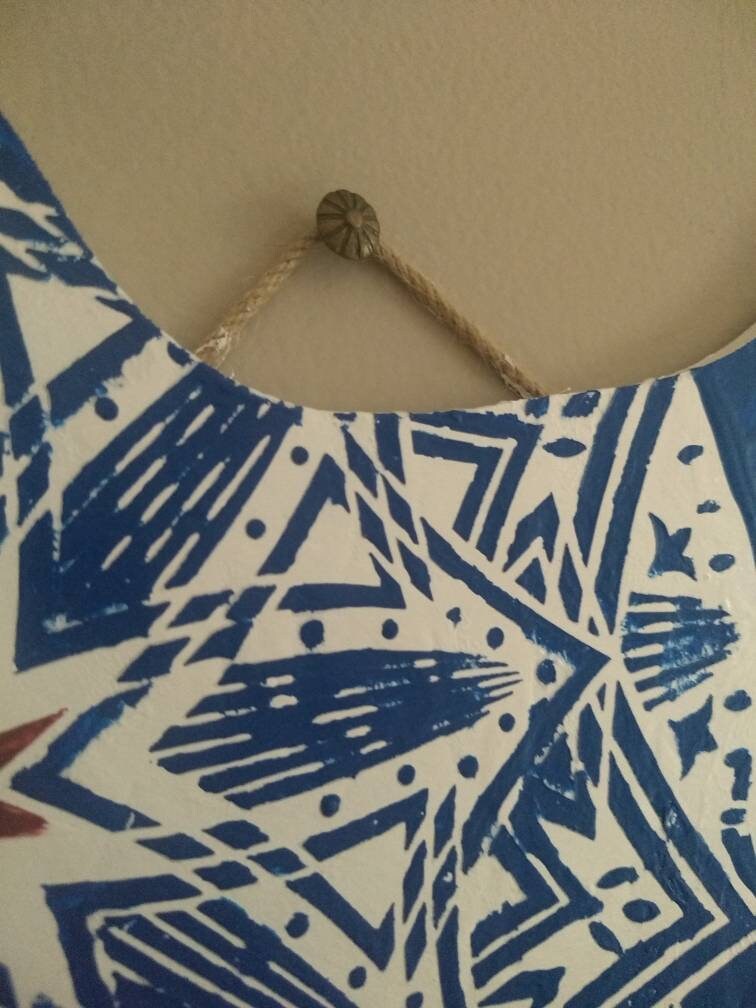 The All American Red White & Blue Chicken Painted on - Etsy