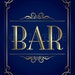 Navy and Gold Printable Party Sign Art bar - Etsy