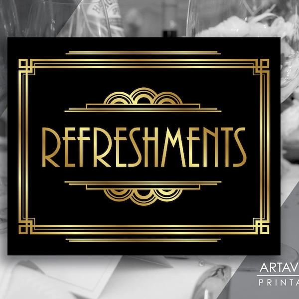 Refreshments Sign - Etsy