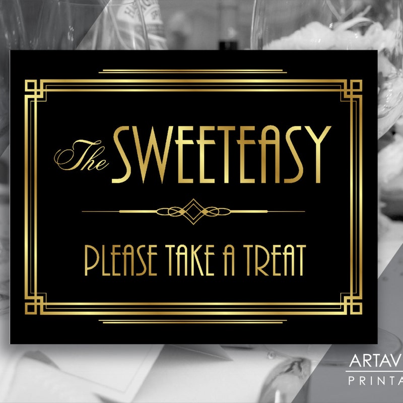 Great Gatsby Candy Sign - Etsy