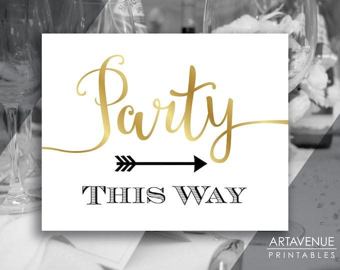 Gold Chic Sign Printables | Restroom Sign Printable | Digital Downloads ...