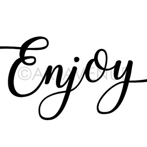 Black and White Chic Wedding Food Signs | ENJOY Sign | Snack Sign ...