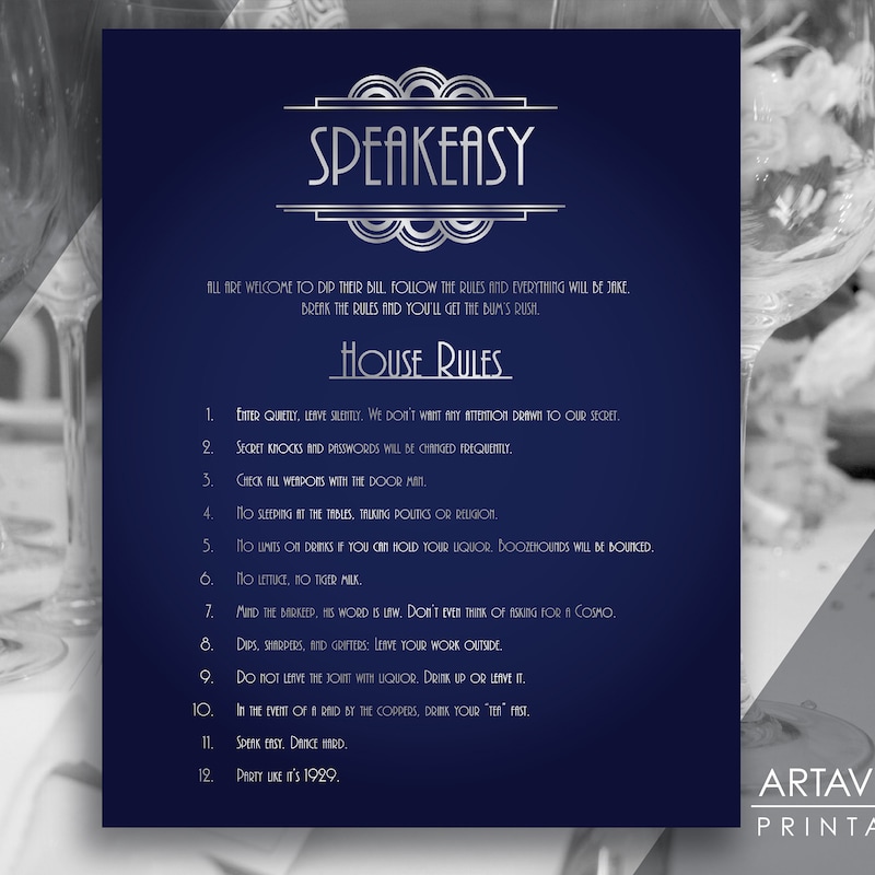 Bar Rules Sign - Etsy