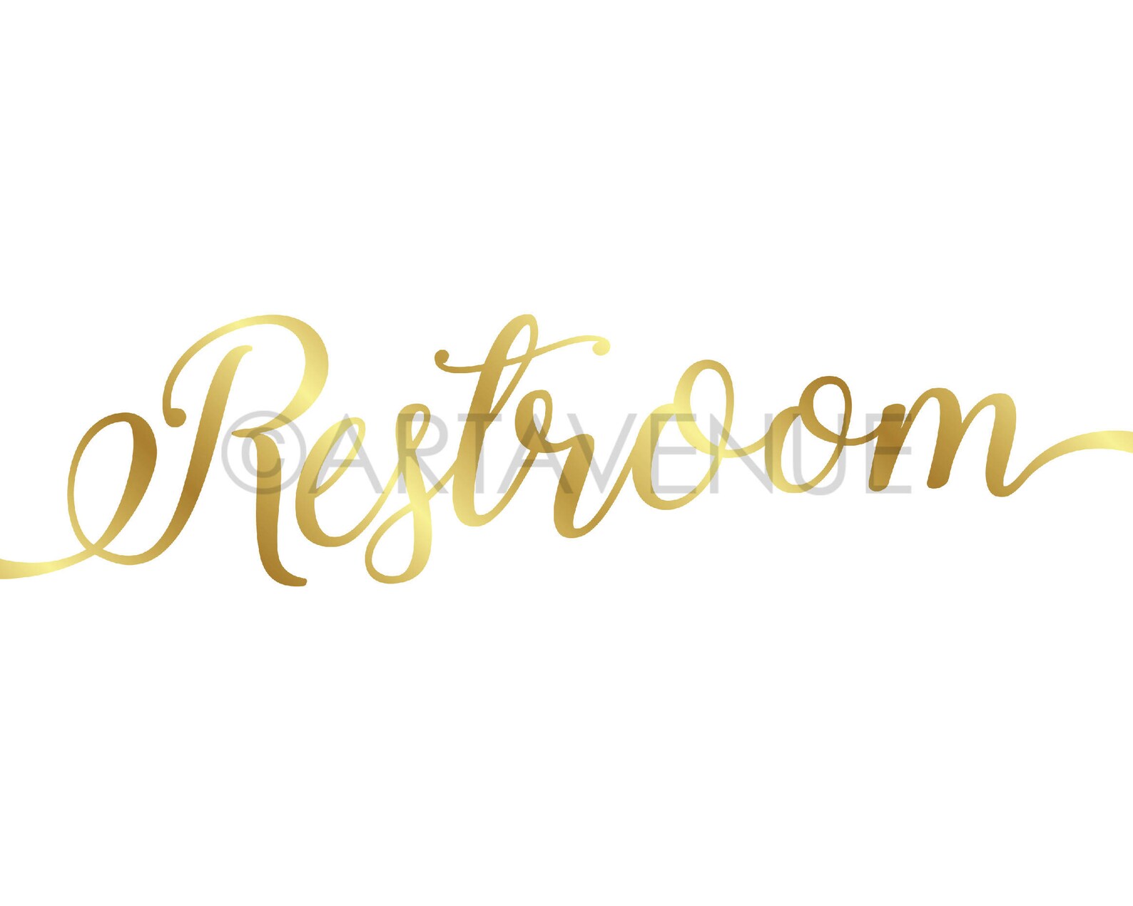 Gold Chic Sign Printables Restroom Sign Printable Digital - Etsy