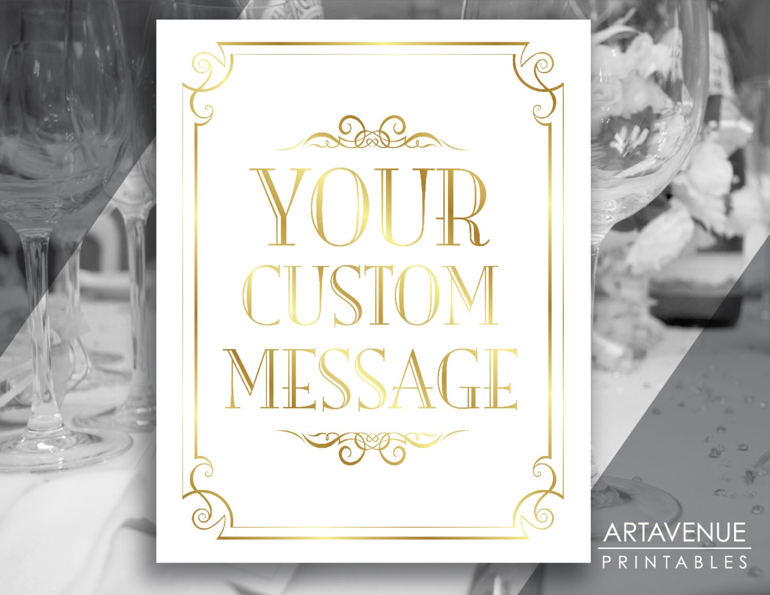 Custom Printable Sign custom Message Vertical Sign - Etsy