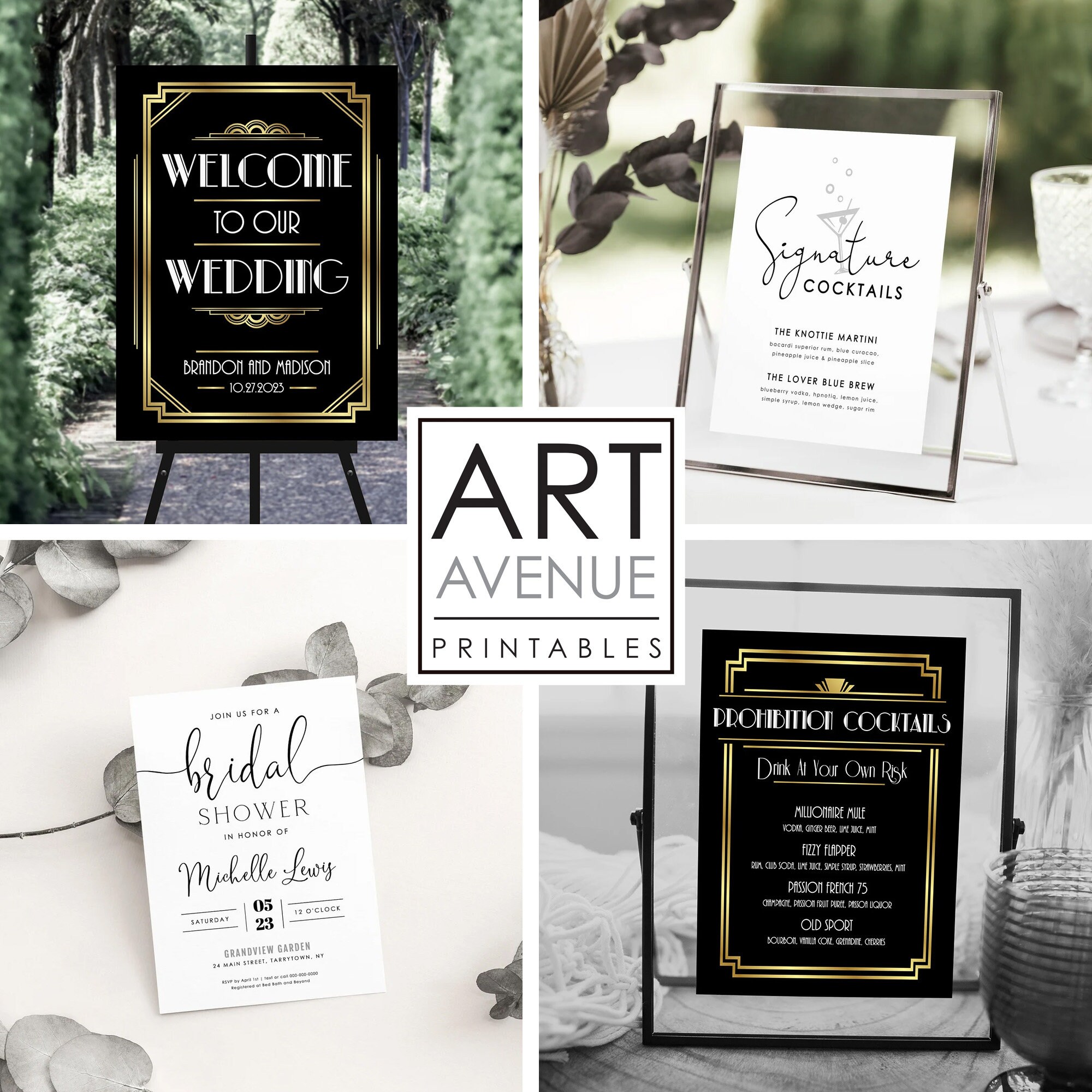 Printable Art Vintage Gold Wedding Sign - "save Water Drink Wine ...