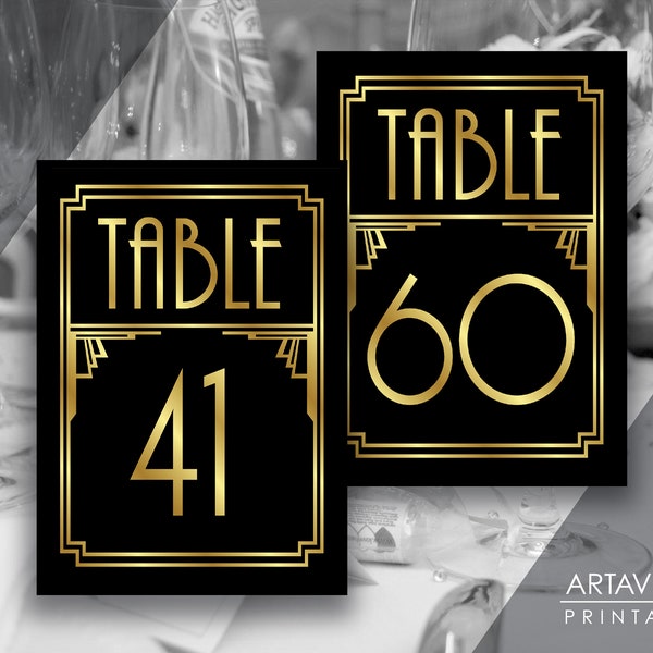 60 Gold Numbers - Etsy