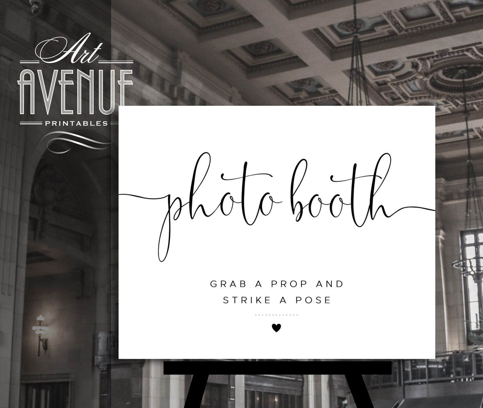 Wedding Photo Booth Sign Template 8x10 Minimalist Wedding | Etsy