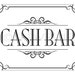 Printable Art Vintage Party Decor Sign cash Bar - Etsy