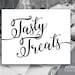 Chic Party Signs | Tasty Treats Sign Printables | Food Table Signs ...