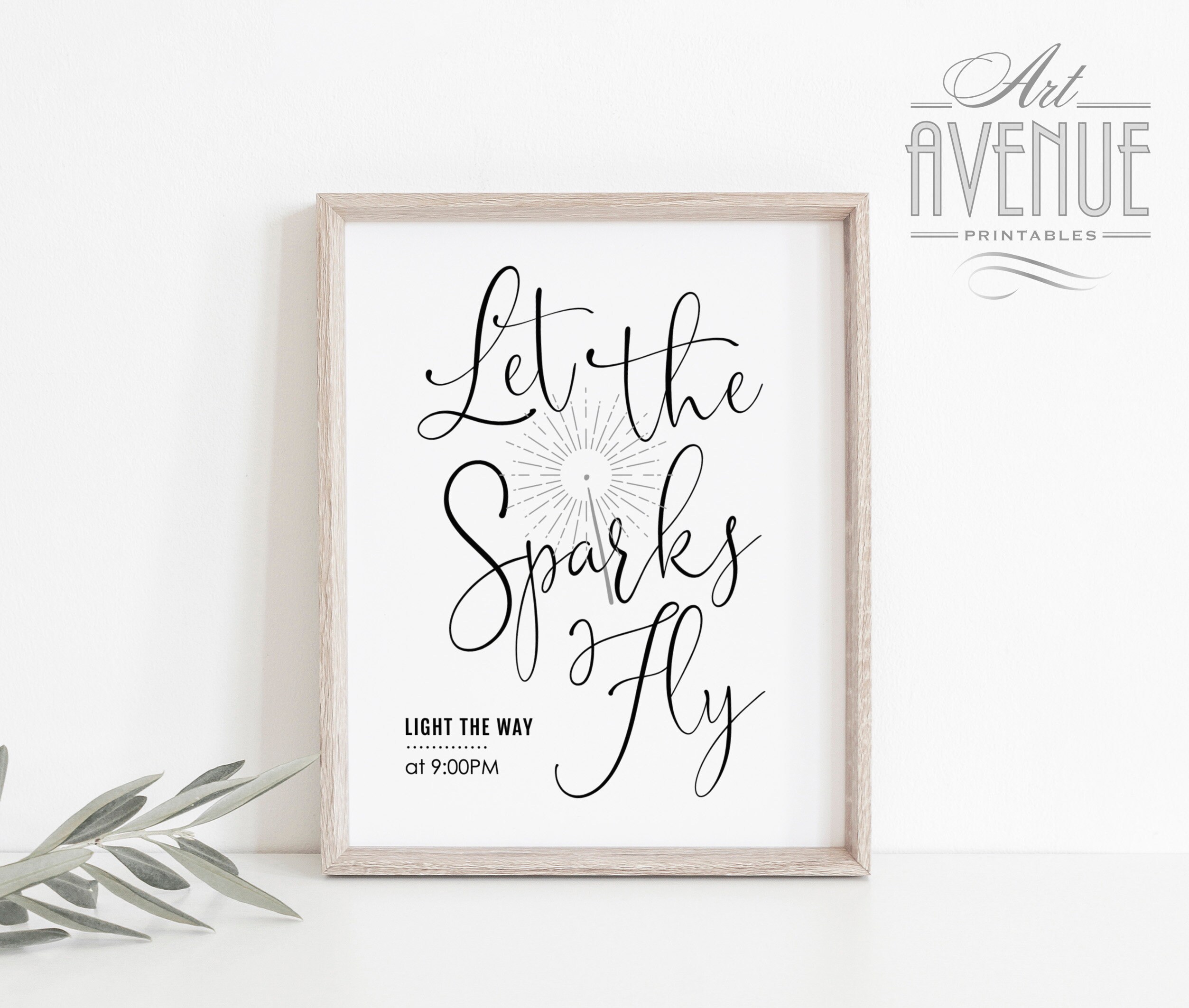 Wedding Let the Sparks Fly Sign Template 8x10 11x14 16x20 - Etsy