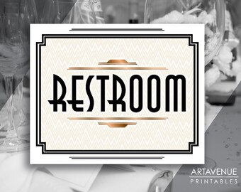 Bronze Restroom Sign - Etsy