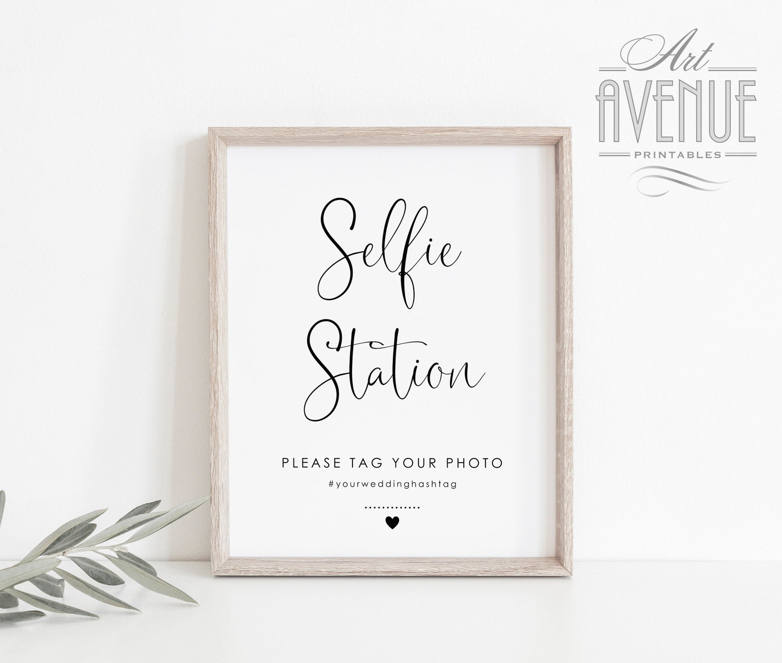 Wedding Selfie Station Editable Sign Template 8x10 Minimalist | Etsy
