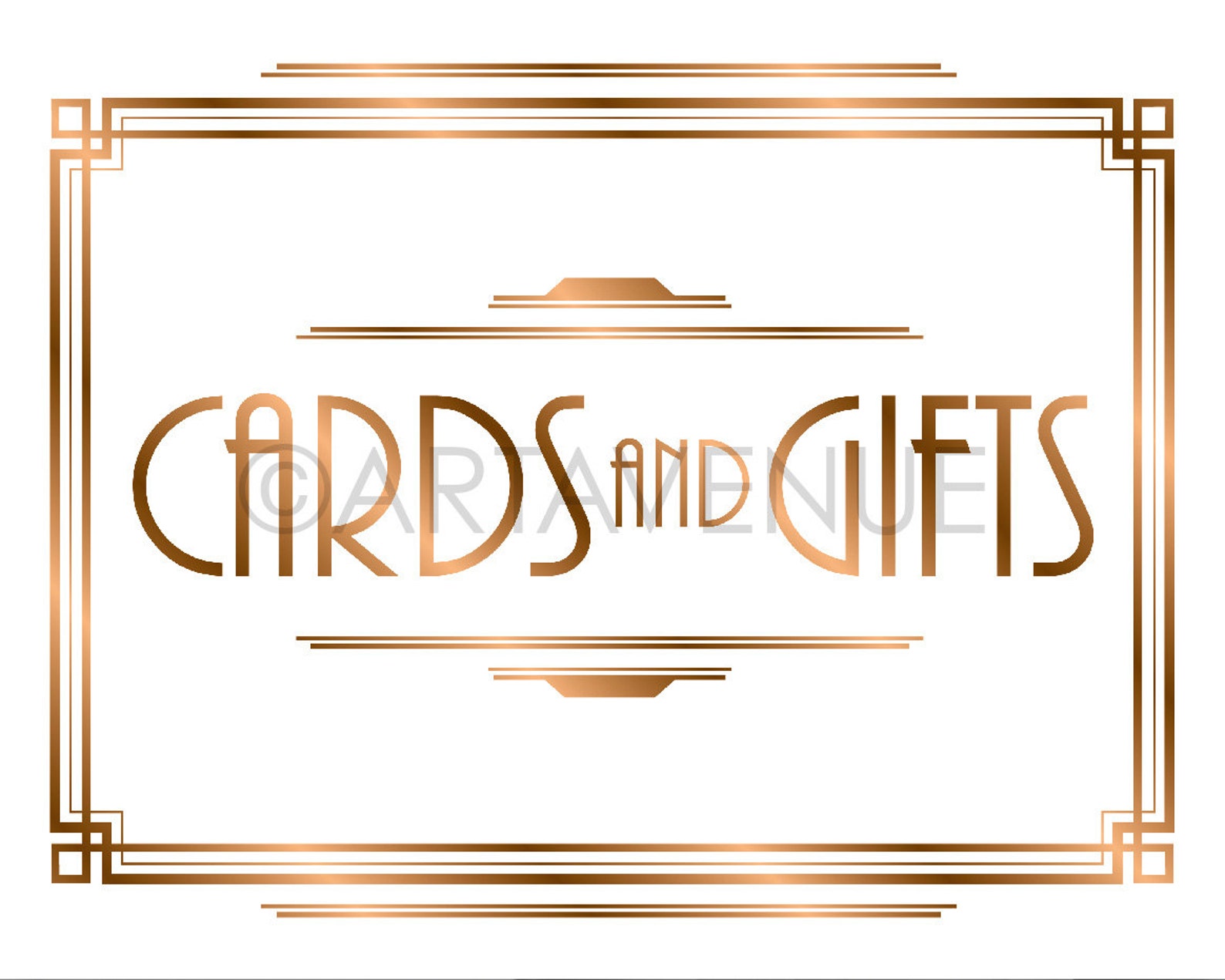 Art Deco Party Decor Printable cards and Gifts - Etsy
