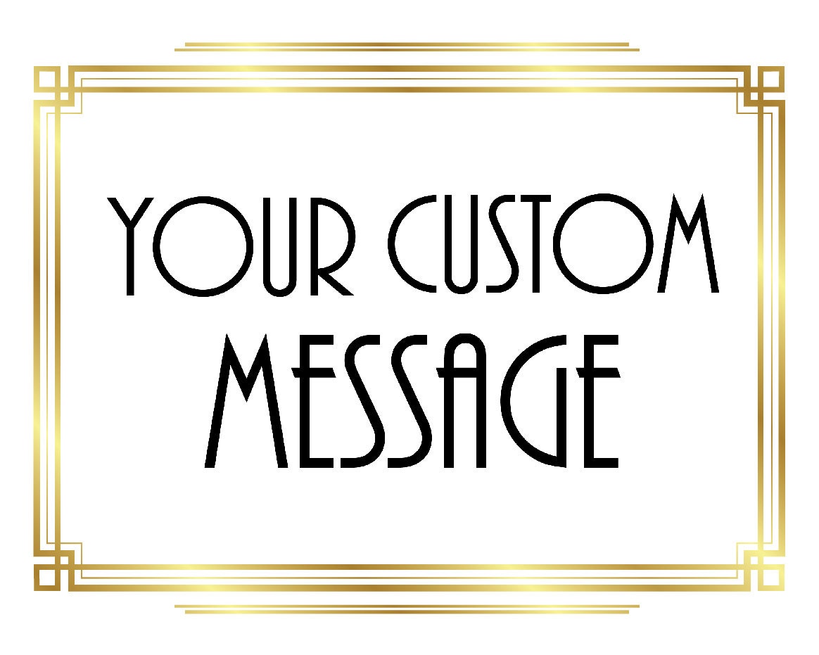 Custom Print custom Message Horizontal Sign | Etsy