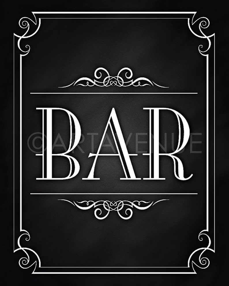 Printable Art Vintage Decor Sign BAR Sign - Etsy España