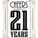 Cheers to 21 Years JPG SVG Download | Gatsby Party Printable | 21st ...