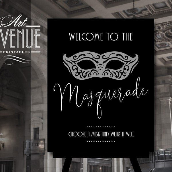Masquerade Party Sign Svg Template - Etsy