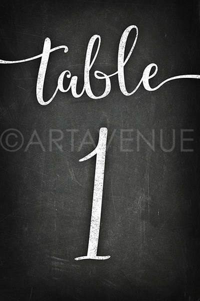 Chic Wedding Sign Printables / TABLE SIGNS / Chalk Table - Etsy