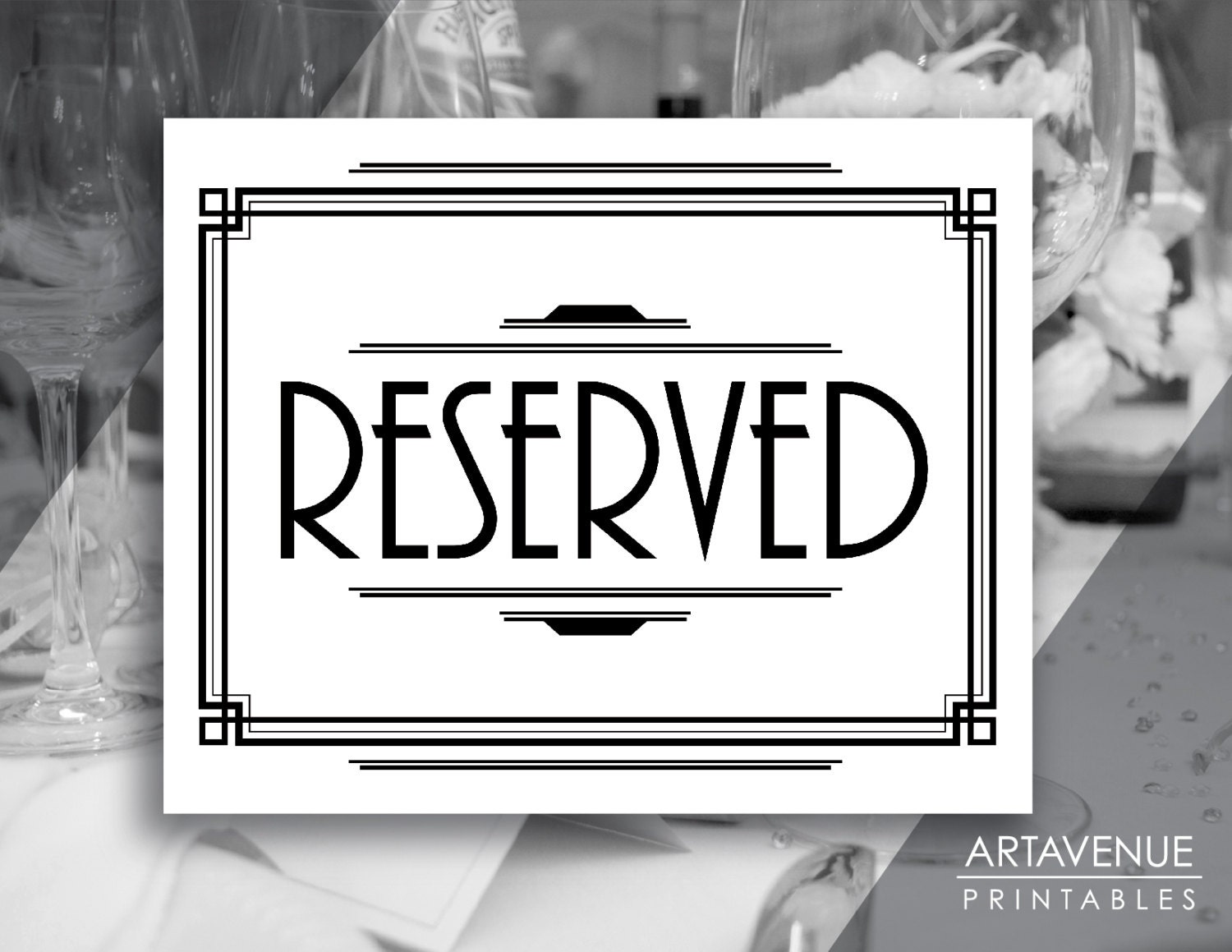 Vintage Reserved Sign