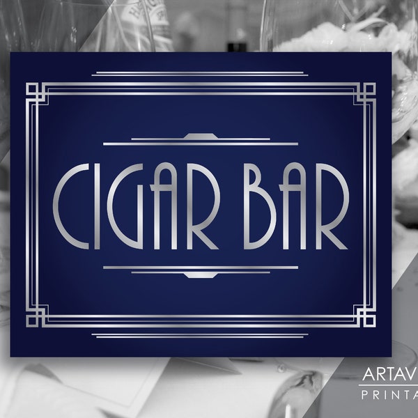 Gatsby Wedding Signs Cigar Bar - Etsy