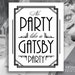Printable Art Vintage Wedding Art Deco Sign no Party Like A Gatsby ...