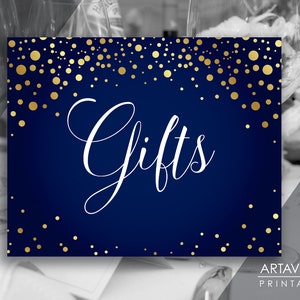 Gold Confetti Gifts Sign Download Gold Confetti Gifts Sign Printable ...