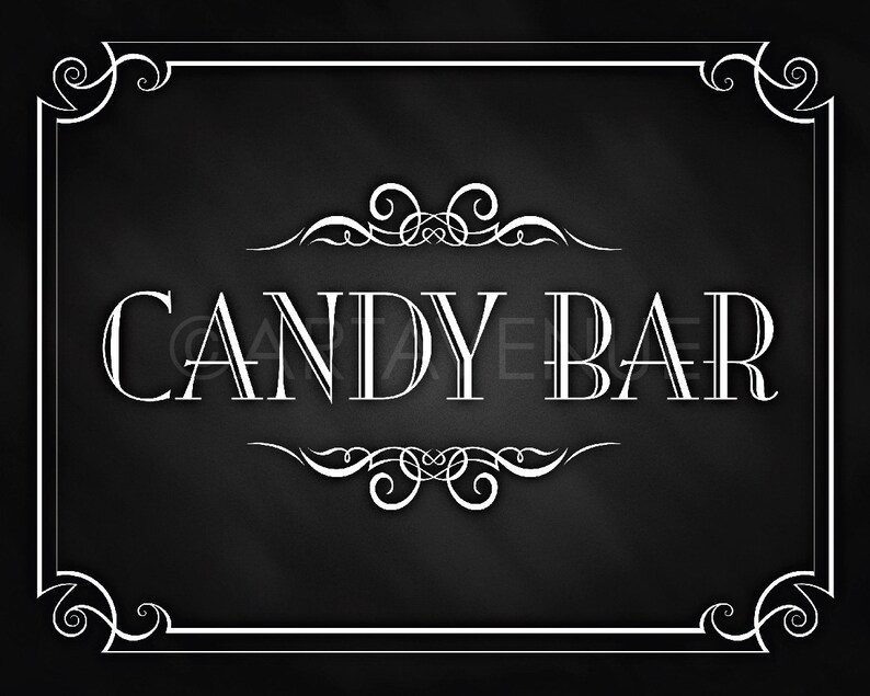 Printable Art Vintage Candy Party Sign candy Bar - Etsy