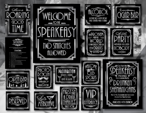 Speakeasy Signs 1920s