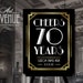 Cheers to 70 Years Editable Sign Template | Gold Gatsby 70th Party Sign ...