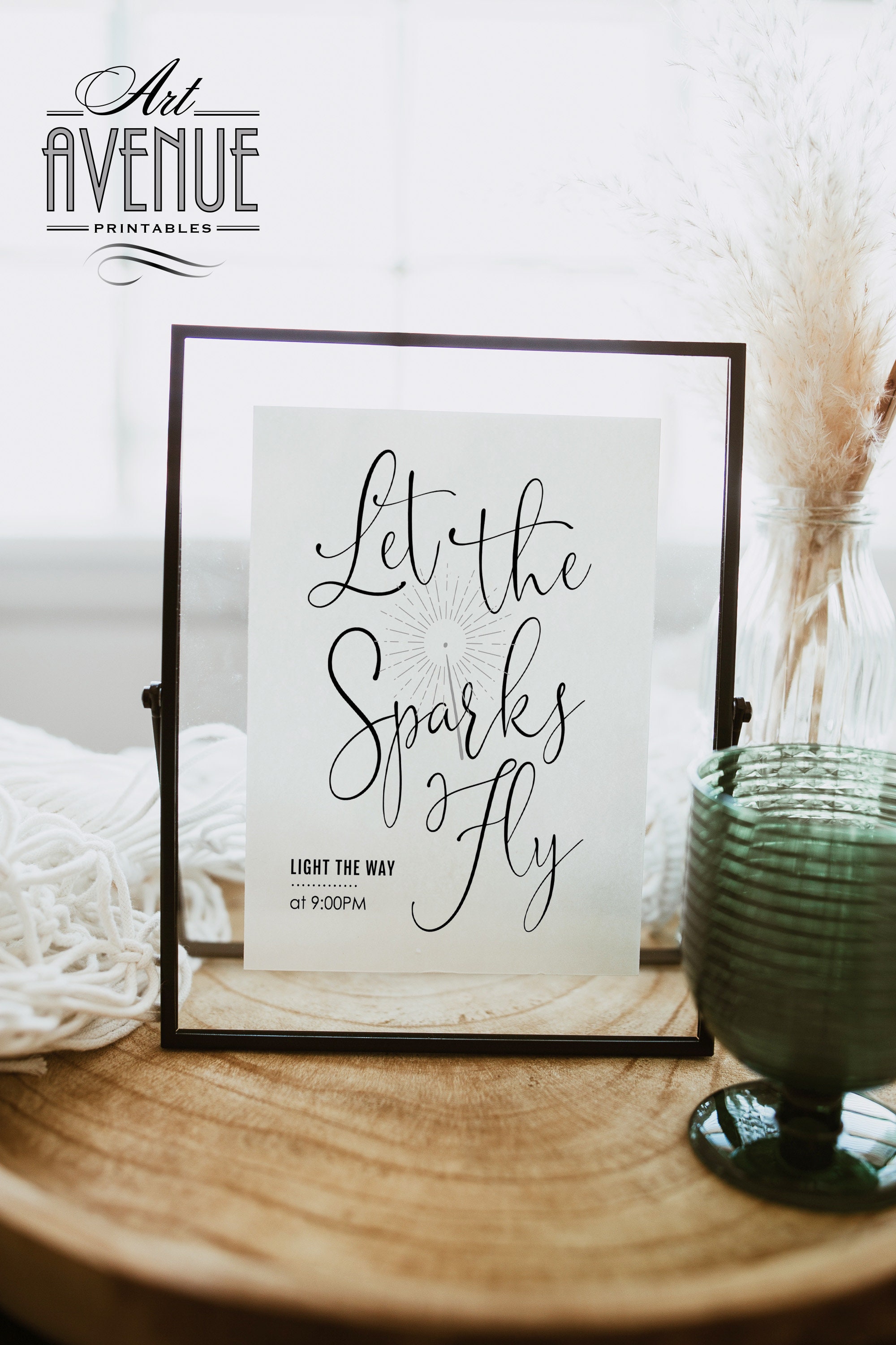 Wedding Let the Sparks Fly Sign Template 8x10 11x14 16x20 - Etsy