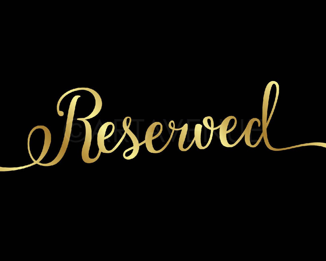 Chic Wedding Signs RESERVED Sign Black and Gold Wedding | Etsy