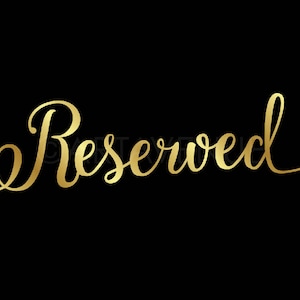 Chic Wedding Signs | RESERVED Sign | Black and Gold Wedding Sign ...