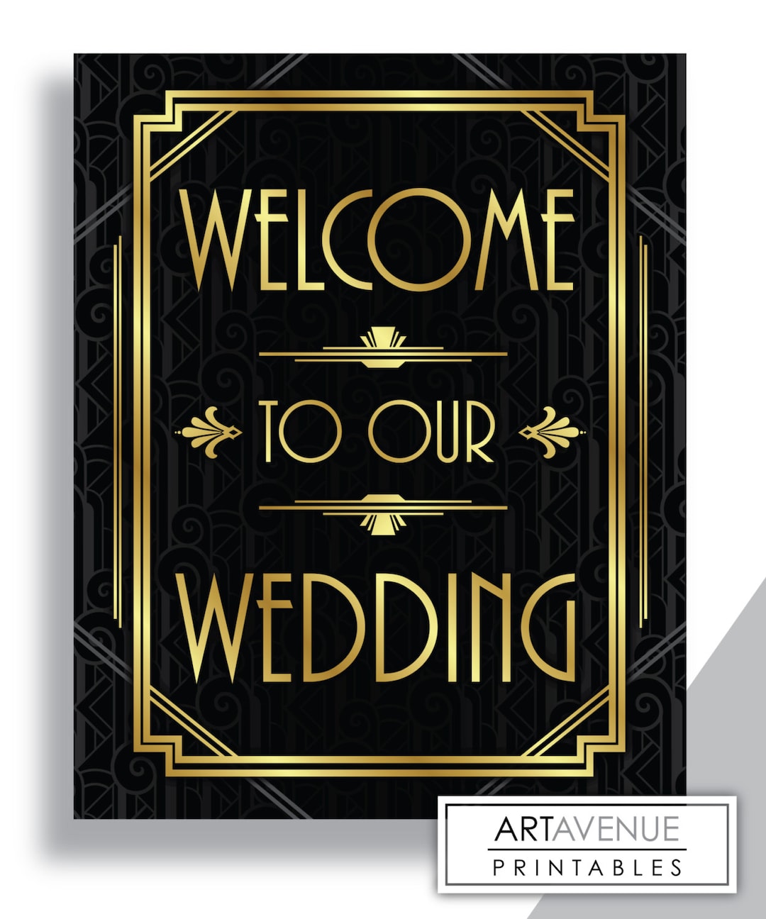 Art Deco Wedding Welcome Sign Download, WELCOME to OUR WEDDING, 1920s ...