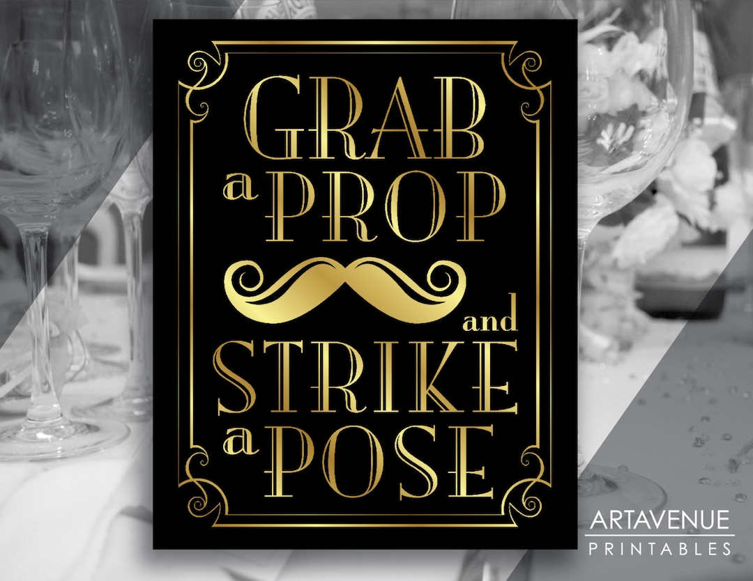 Photo Booth Prop Sign Download, Printable Wedding Party Signage, Grab A ...
