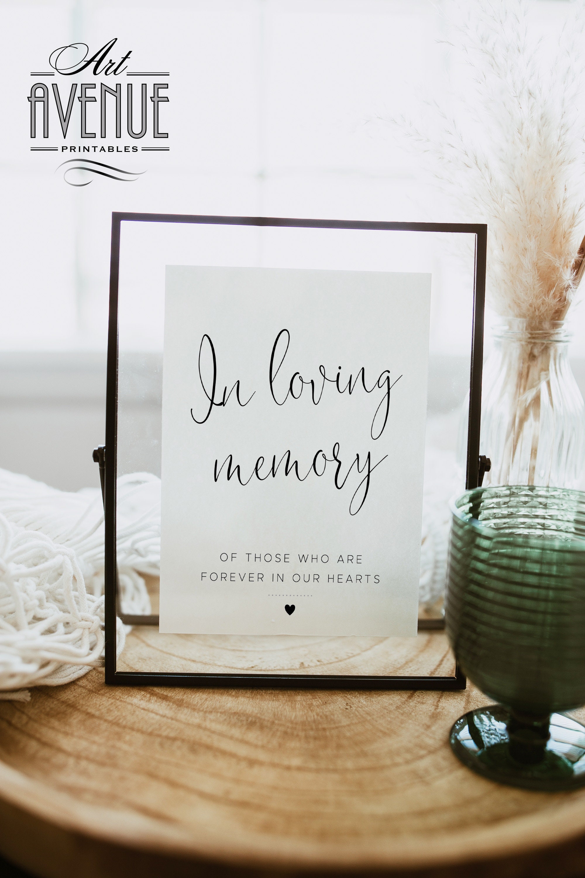 In Loving Memory Sign Template 8x10 Minimalist Calligraphy | Etsy