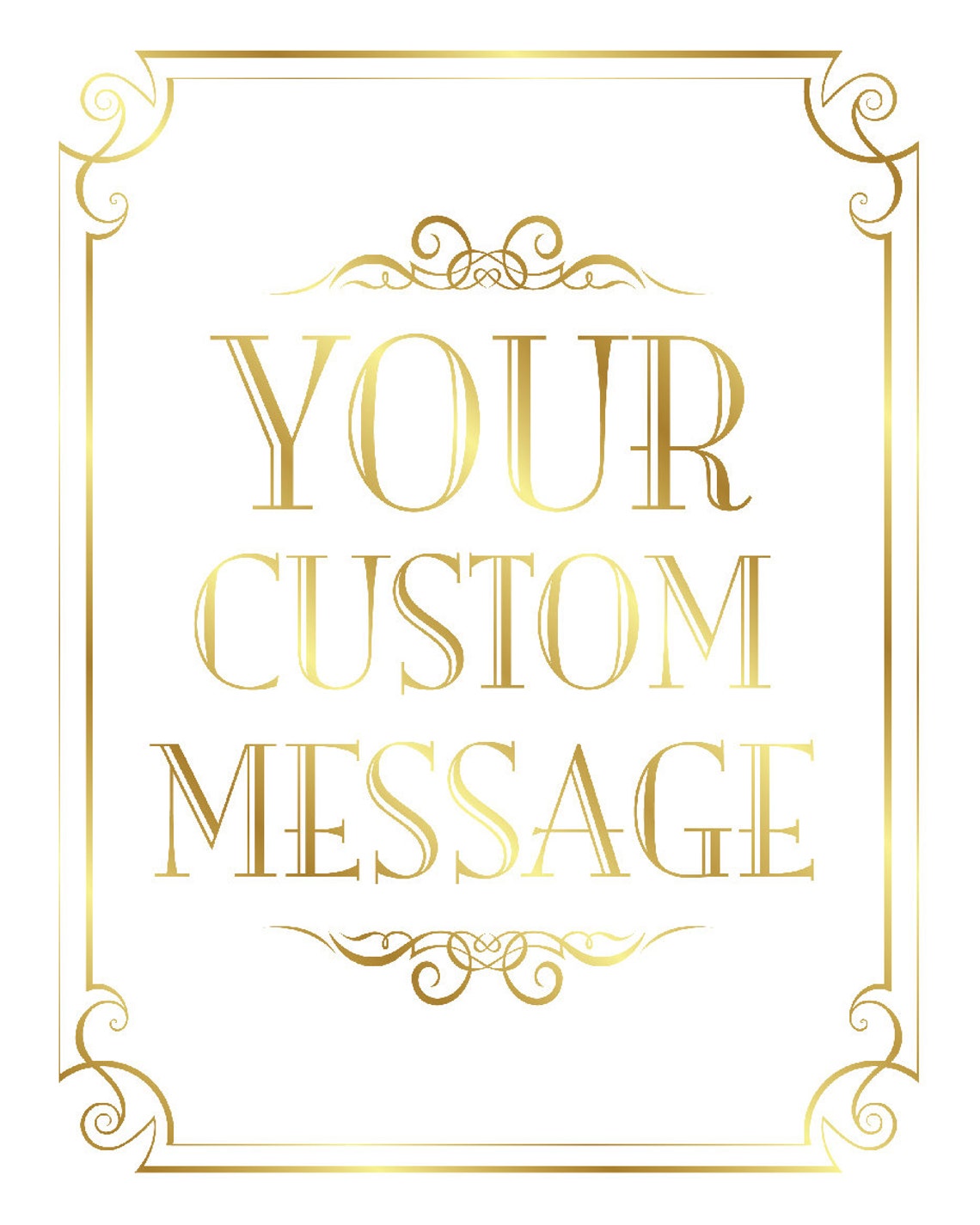 Custom Printable Sign custom Message Vertical Sign - Etsy