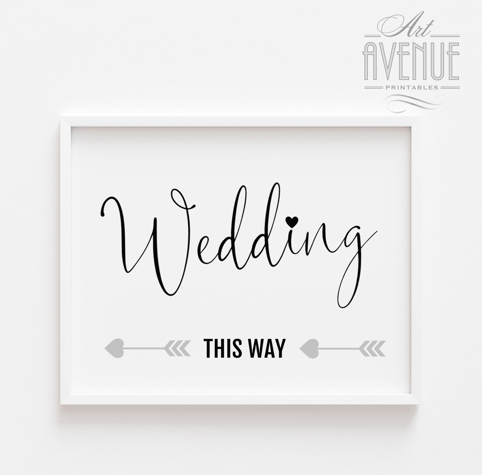 MODERN MINIMALIST Wedding This Way Sign Template Minimalist | Etsy