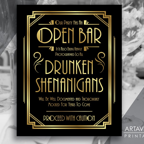 Open Bar Quote Sign - Etsy