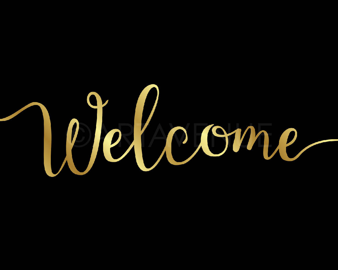 Black and Gold Sign Printables WELCOME Sign Chic Wedding | Etsy