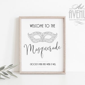 MODERN MINIMALIST Welcome to the Masquerade Sign Template Minimalist ...