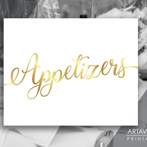 Appetizer Sign - Etsy